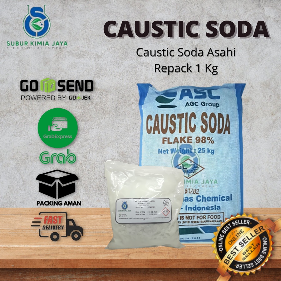 Jual Caustic Soda / Soda Api Toilet / NaOH / Natrium Hydroxide 1 KG ...