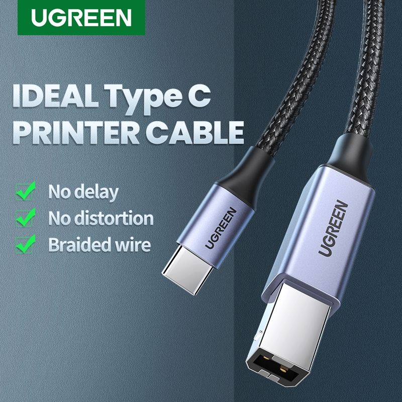 Jual Ugreen Type-C Male to USB Type B 2.0 Printer Cable kabel Printer | Shopee Indonesia