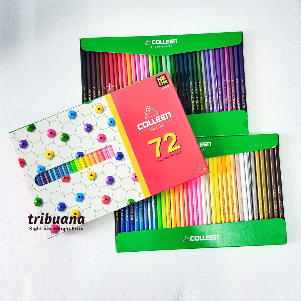 Jual COLLEEN 775 Color Pencil (Hexagon) 72 Colors / Pensil Warna 72 ...