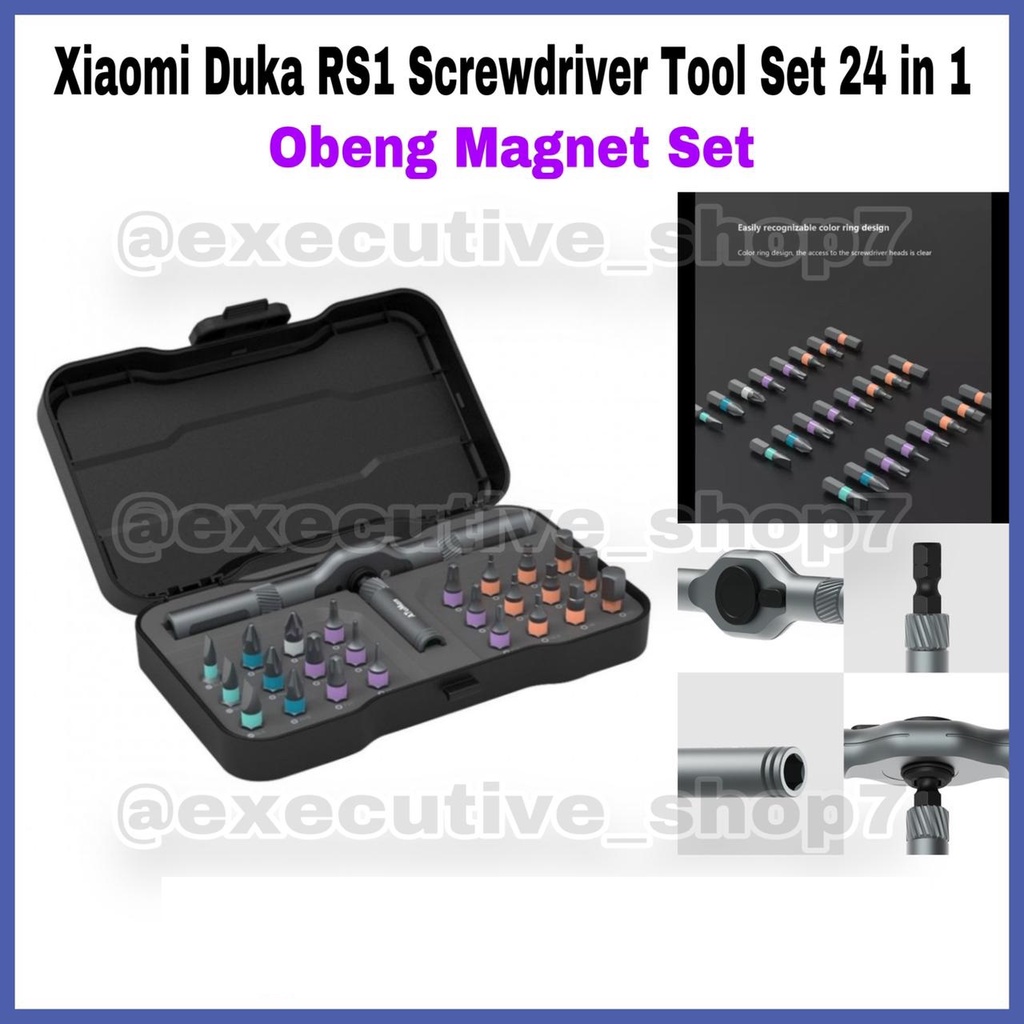 Jual Duka RS1 Screwdriver Tool Set 24 in 1 - Obeng Magnet Set | Shopee ...