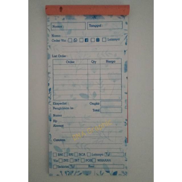 Jual Buku list order untuk onlineshop warna biru | Shopee Indonesia