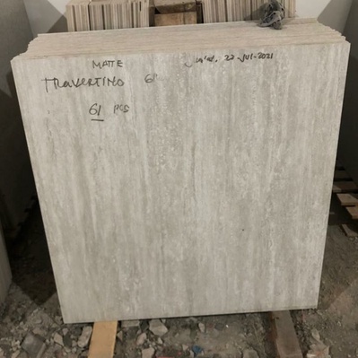 Jual Granit putih marble kasar 100x100 Travertino White Matt kw E ...