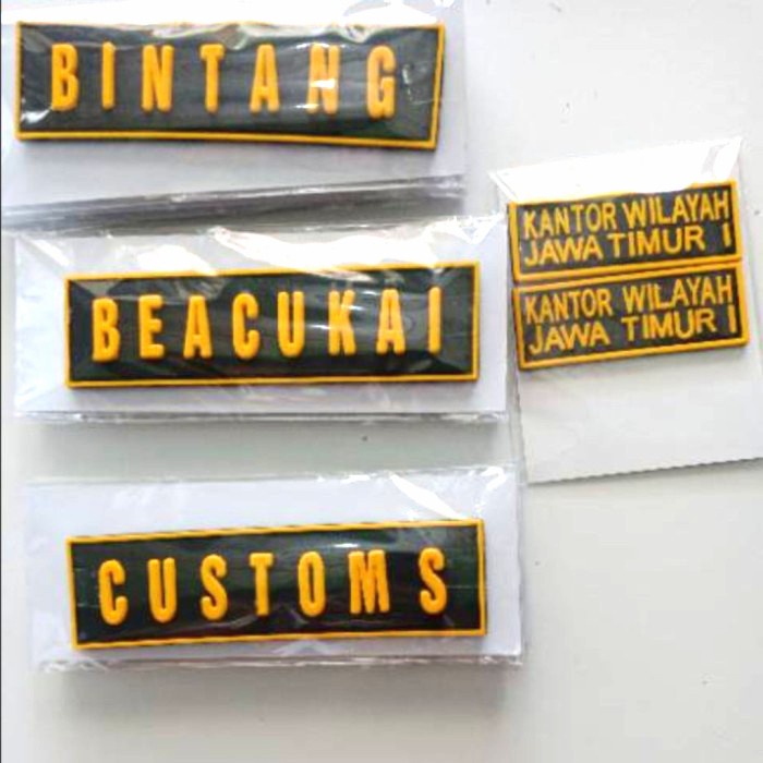 Jual Custom Nametag Papan Nama Karet Customs Patch Rubber Emblem ...