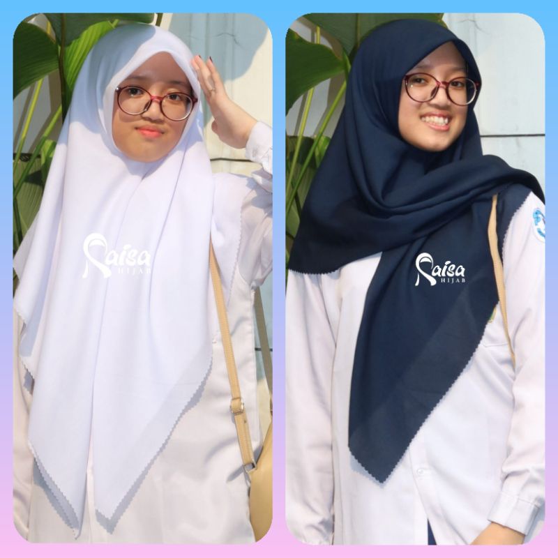 Jual SEGI EMPAT KATUN VOAL PREMIUM JILBAB SEKOLAH SEGIEMPAT/KERUDUNG ...