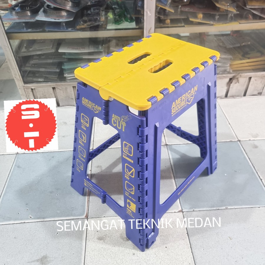 Jual KURSI BANGKU LIPAT FOLDING CHAIR AMERICAN TOOL KRS01 | Shopee ...