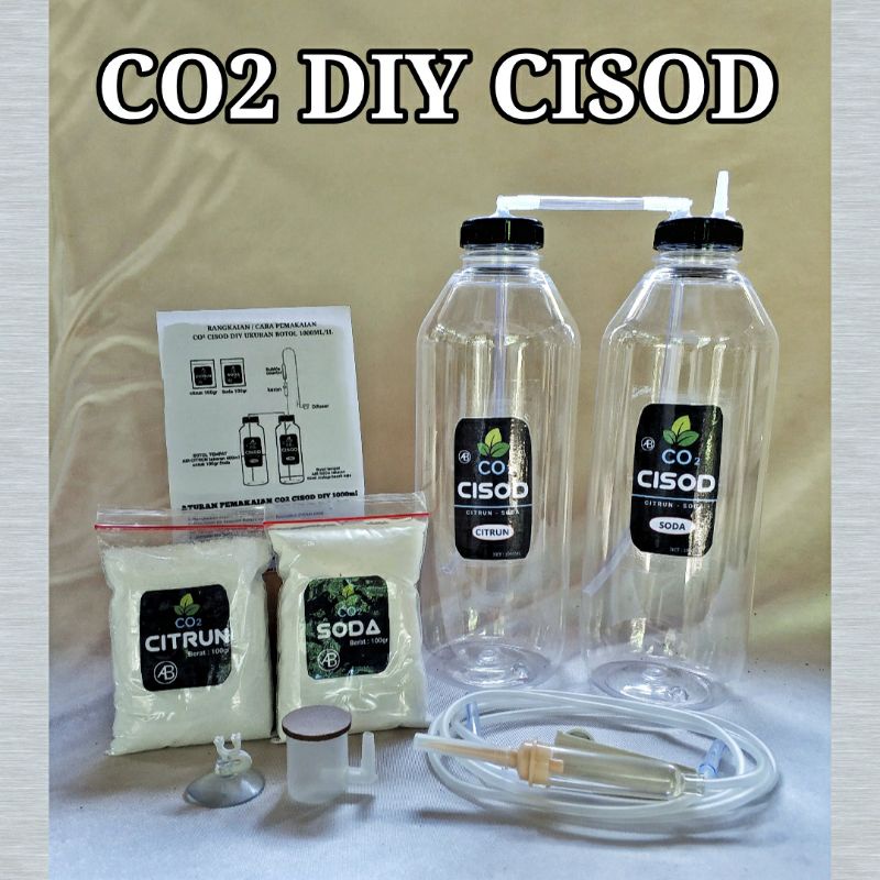 Jual CO2 AQUACSAPE| CO2 CISOD DIY AQUASCAPE FULL SET SIAP PAKAI BOTOL 1000 ML/1L | Shopee Indonesia