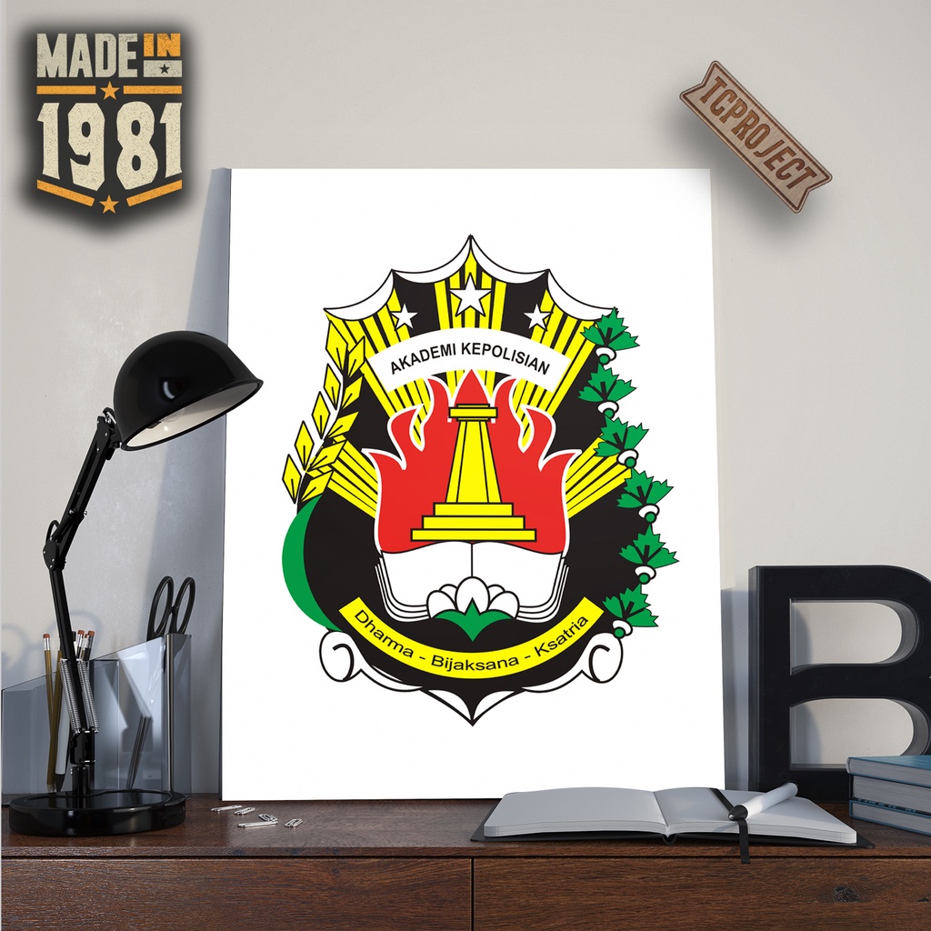 Jual Poster akademi kepolisian AKPOL Polisi hiasan dinding kayu ...