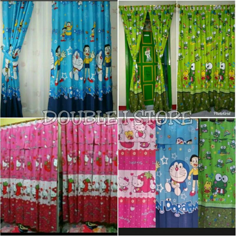 Jual gorden pintu karakter, doraemon, keropi hellokitty | Shopee Indonesia