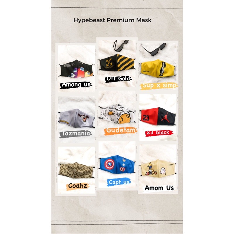 Jual Masker Hypebeast / Fashion / Style premium limited edition ...
