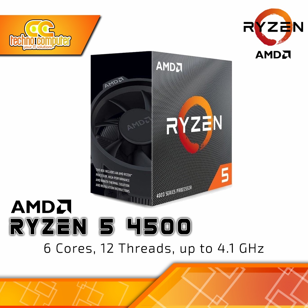 Jual PROCESSOR AMD RYZEN 5 4500 - 6 Core 12 Threads Up to 4.1GHz - Socket AM4 | Shopee Indonesia