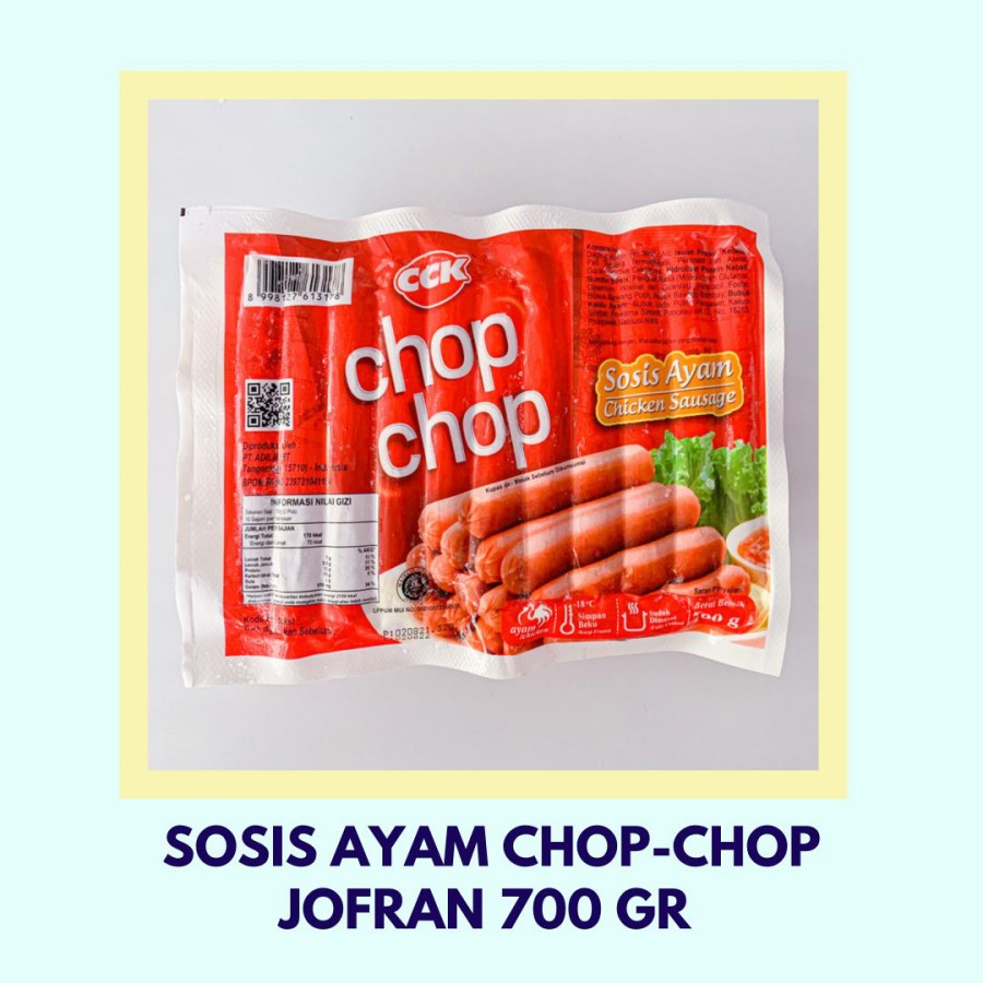 Jual Sosis Cop cop/chop-chop Ayam Merah 700 gr / 30 pcs Jofran | Shopee ...