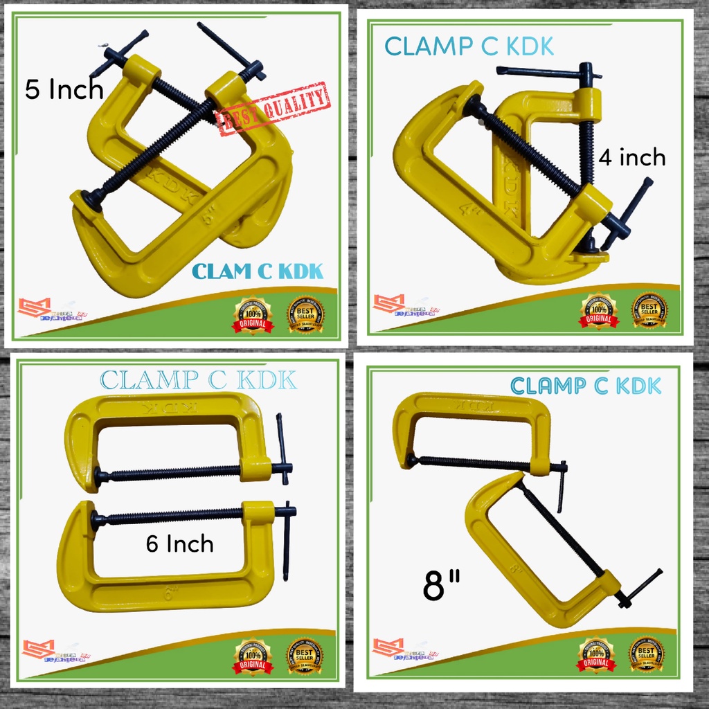 Jual KLEM C / CLEM G 8 ' 6 ' 5 ' 4 3 Alat catok // penjepit kayu ...