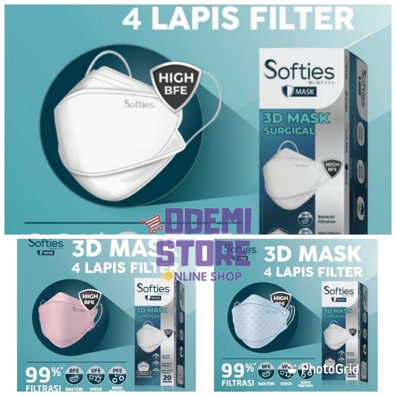 Jual Masker Softies 3D Surgical Mask KF94 4 ply | Shopee Indonesia