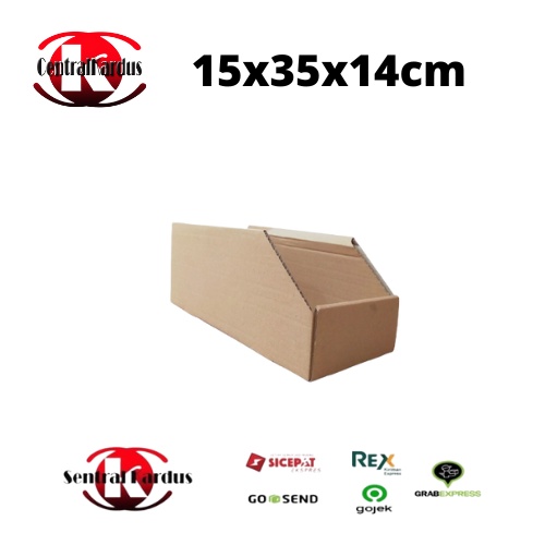 Jual (10PCS) Kardus box Kardus box bin ukuran 15x35x14cm Diecut dus ...