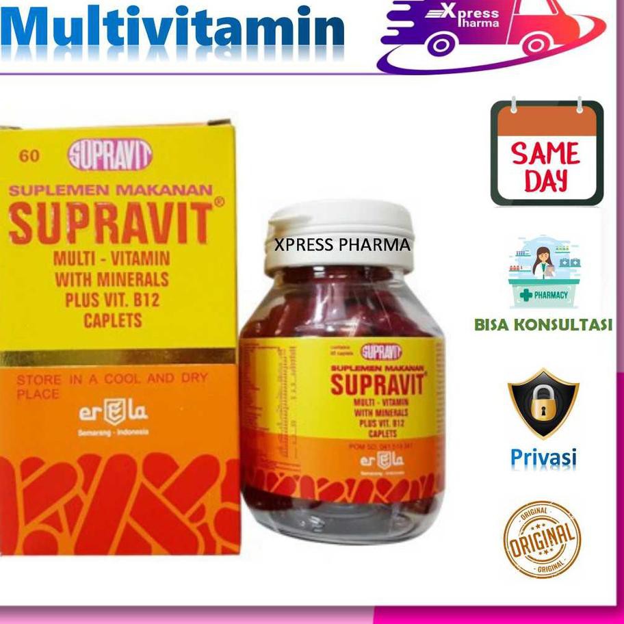 Jual Premium - XPRESS SAMEDAY Supravit Multi vitamin Suprafit Supra vit ...