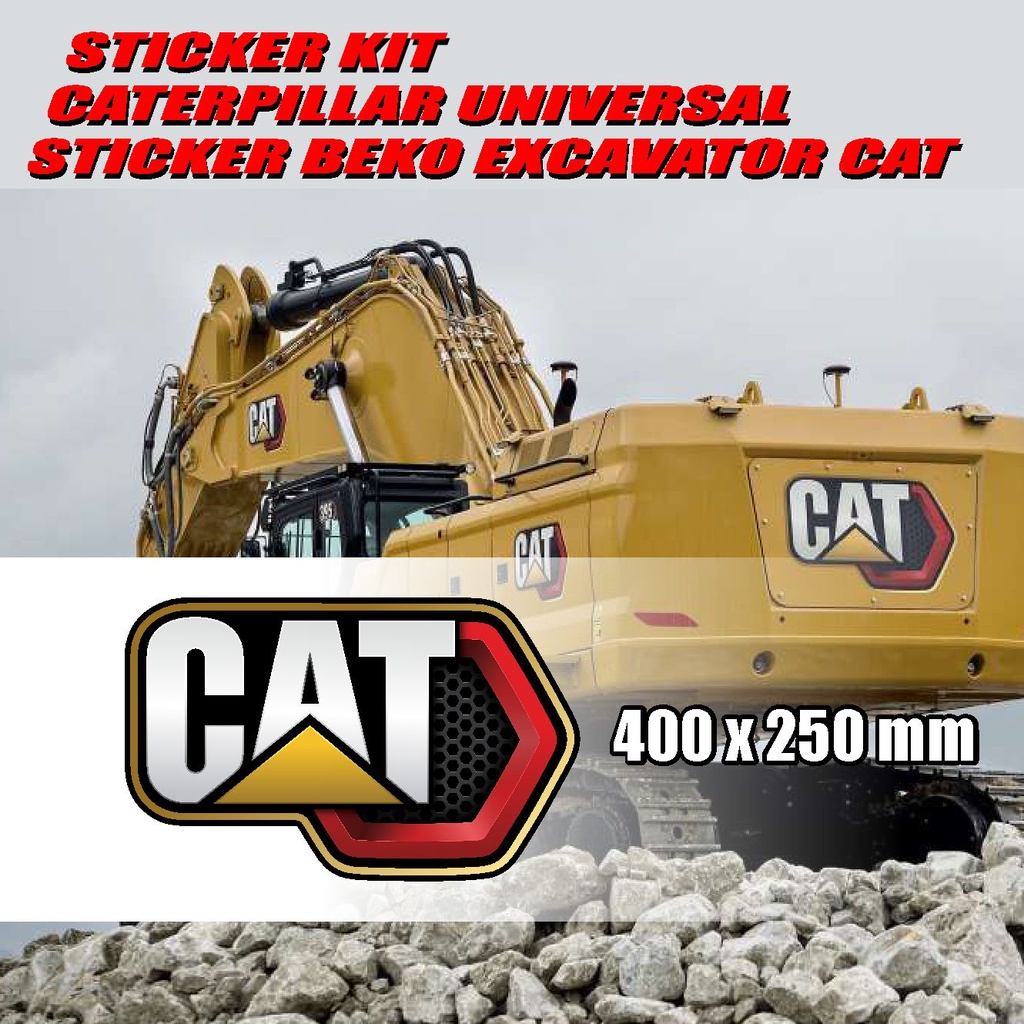 Jual STICKER VARIASI EXCAVATOR BECO UNIVERSAL CATERPILLAR DECAL KIT ...