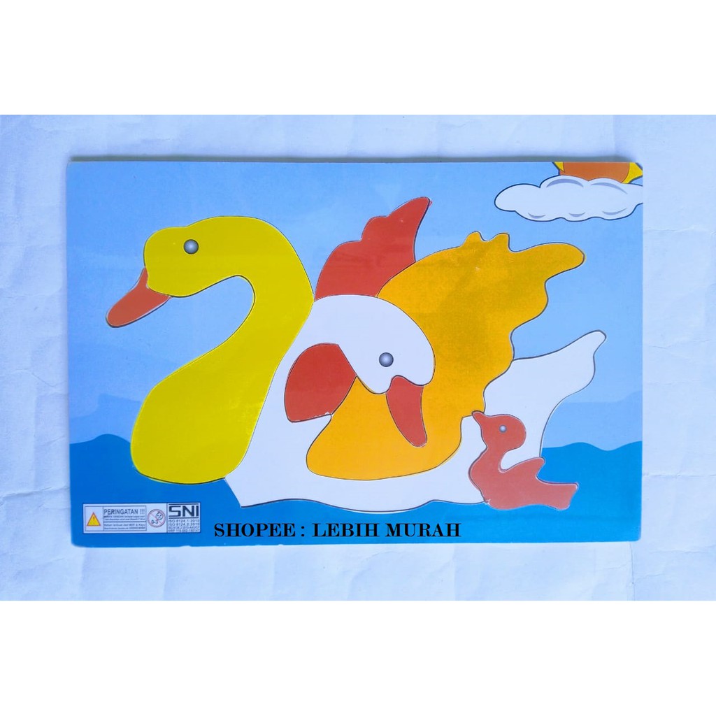 Jual Mainan Edukasi Anak Puzzle Kayu SNI Gambar Hewan Laut Binatang ...