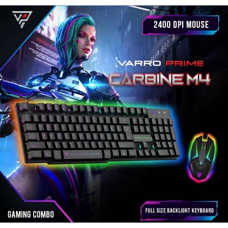 Jual Keyboard Mouse Gaming Varro Carbine M4 Rgb | Shopee Indonesia