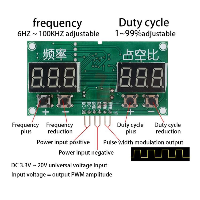 Jual Dual LED Digital Display Serial PWM Pulse Frequency Function ...
