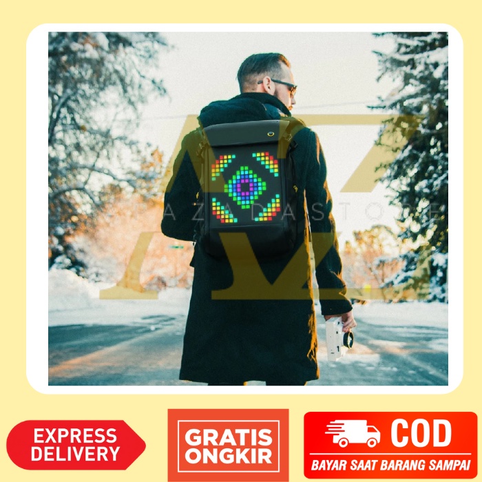 Jual PIXOO BACKPACK M - Customizable Pixel Art LED Display Backpack ...
