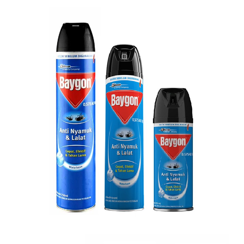Jual Baygon Aerosol Waterbase ( 750ml / 600ml / 275ml ) | Shopee Indonesia