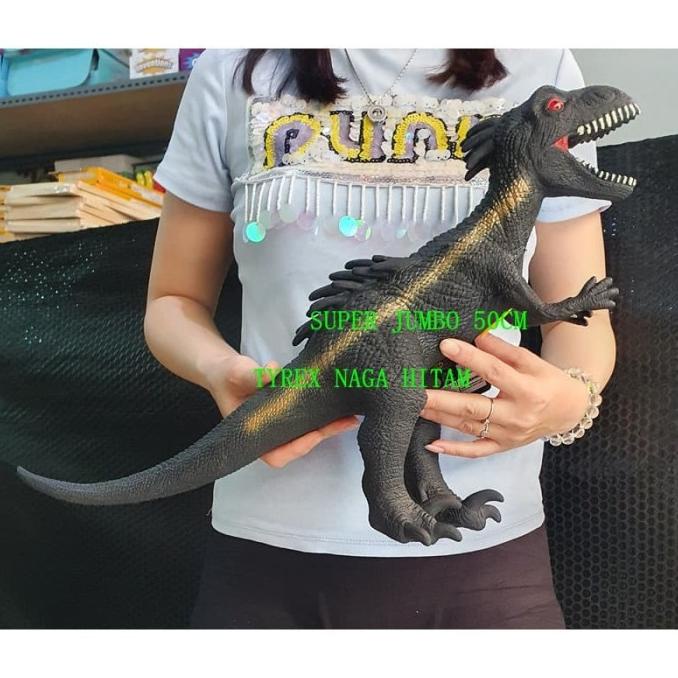 Jual MAINAN DINOSAURUS TYREX NAGA DRAGON HITAM SUPER JUMBO BESAR BONEKA ...