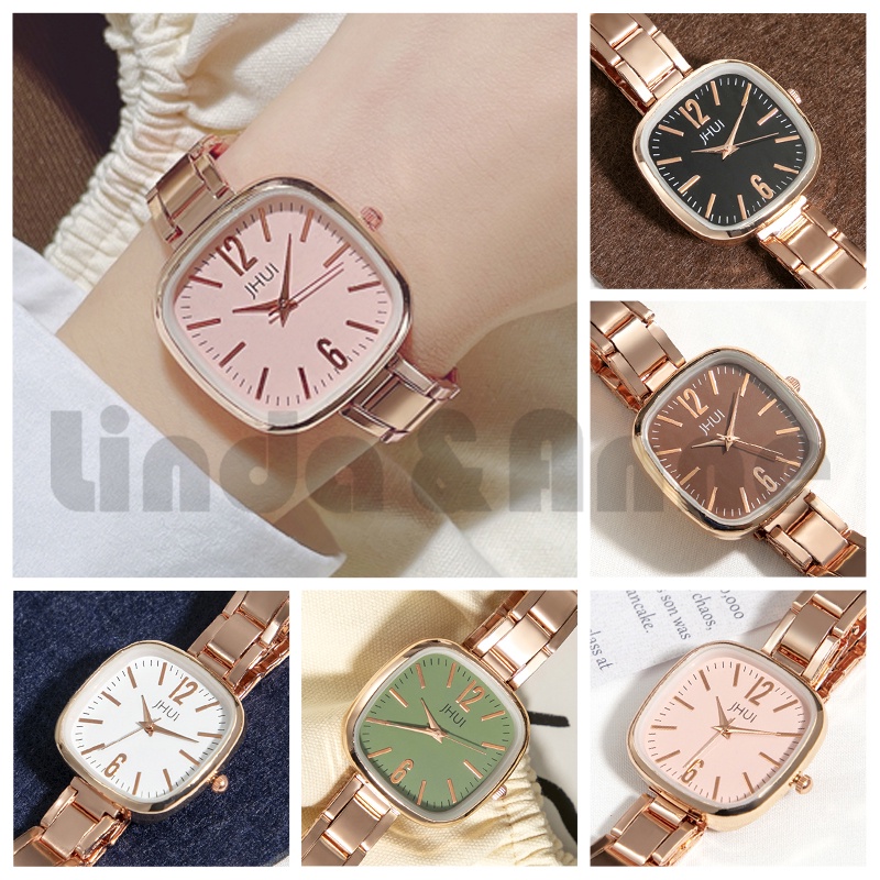 Jual Jam Tangan Analog Wanita Strap Stainless Steel Gaya Elegan Fashion ...