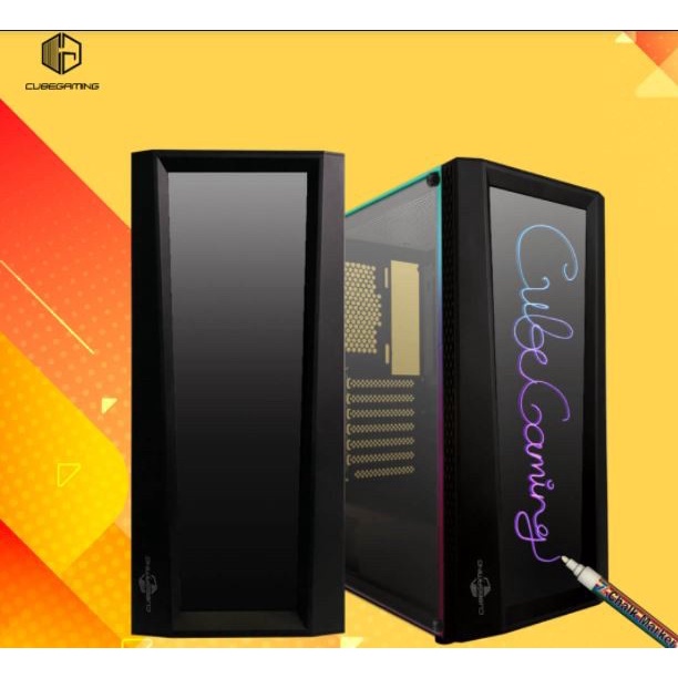 Jual Casing Cube Gaming WRITE Casing PC Free Spidol dan Kain CASING PC ...