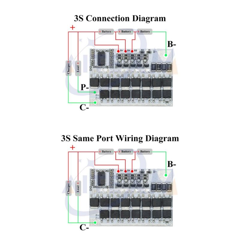 Jual BMS 3S 4S 5S 100A Charger Module Battery Management System ...