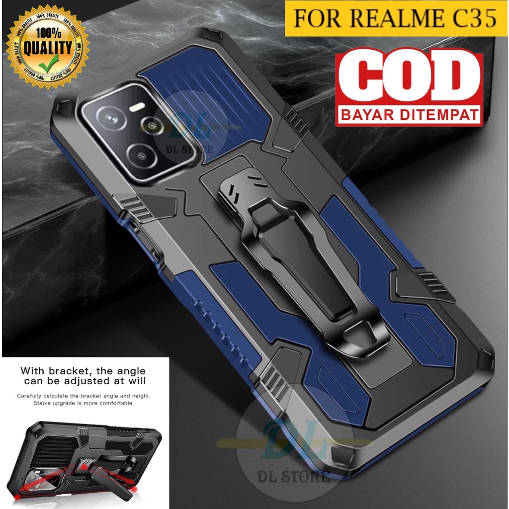 Jual CASING UNTUK REALME C35 CASING STANDING BACK KLIP HARD CASE ROBOT ...