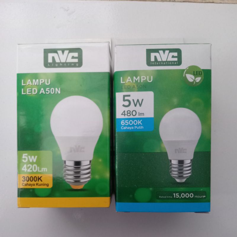 Jual Bohlam Lampu LED NVC 5W Cahaya Putih/Kuning | Shopee Indonesia