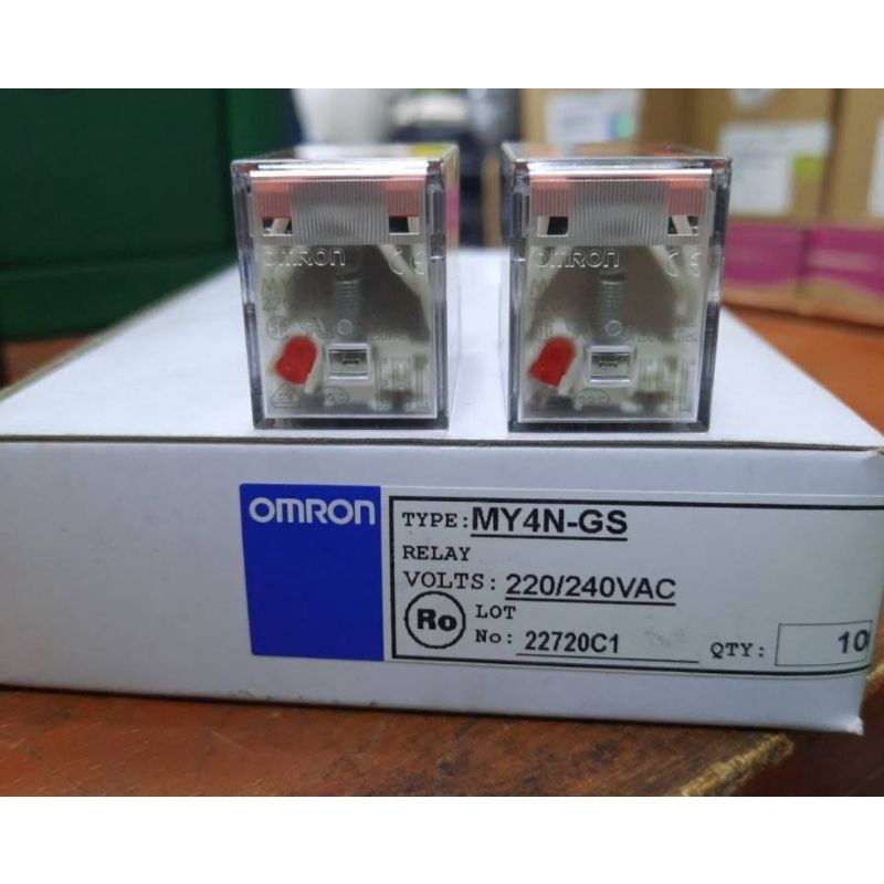 Jual Relay Omron MY4N-GS 220/240VAC , MY4N-GS 24VDC, MY4-GS 220/240VAC, MY4-GS 24VDC | Shopee ...