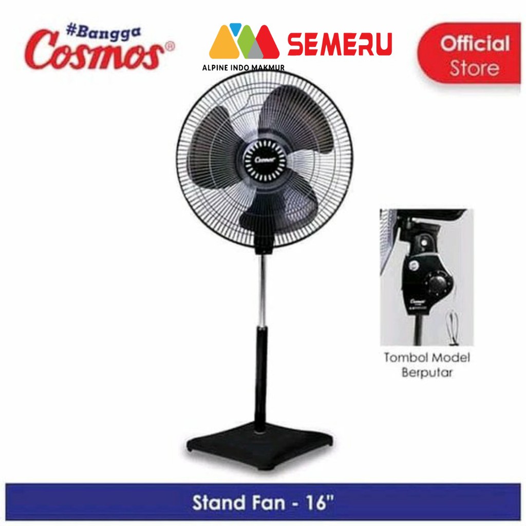 Jual COSMOS STAND FAN 16" ( BLACK ) 16 SDB | Shopee Indonesia
