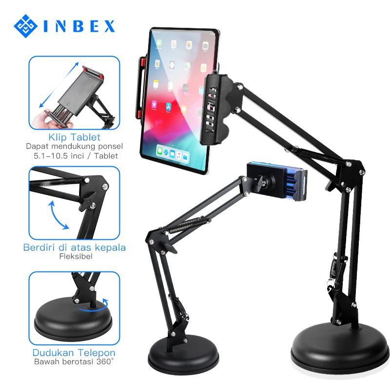 Jual Arm Stand Mount Dudukan Holder Lazypod Meja Tablet HP Smartphone ...