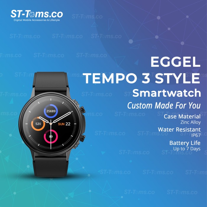 Jual Eggel Tempo 3 Style Full Touch Screen SmartWatch / Eggel ...