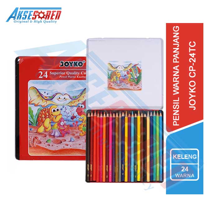Jual Pensil Warna Joyko [cp 24tc 24 Pcs] Alat Tulis Gambar Pencil