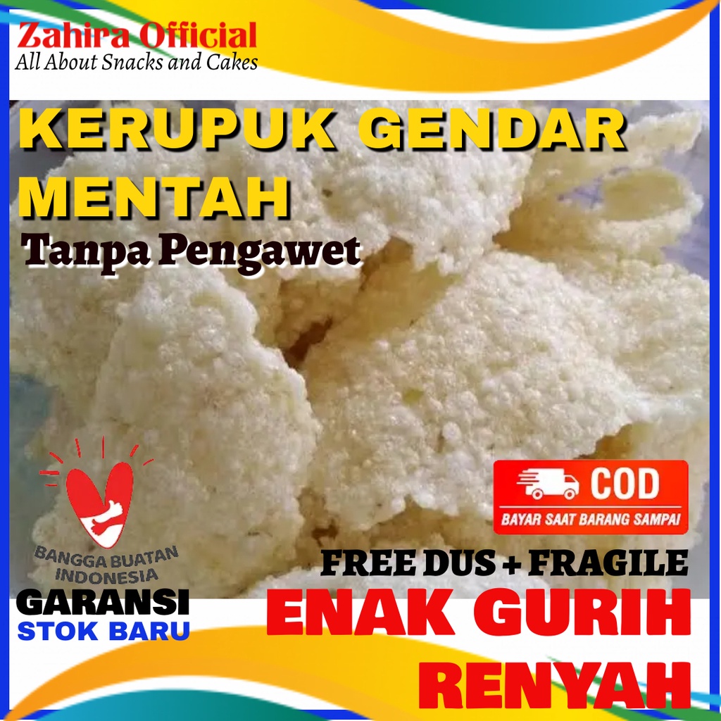 Jual Kerupuk Krupuk Nasi Gendar Legendar Mentah Asli 200gram Tanpa ...