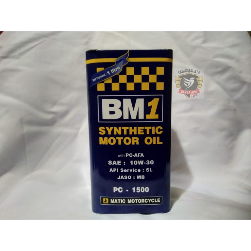 Jual BM 1 SYNTHETIC MOTOR OIL PC-1500 MATIC MOTORCYCLE 1 LITER | Shopee ...