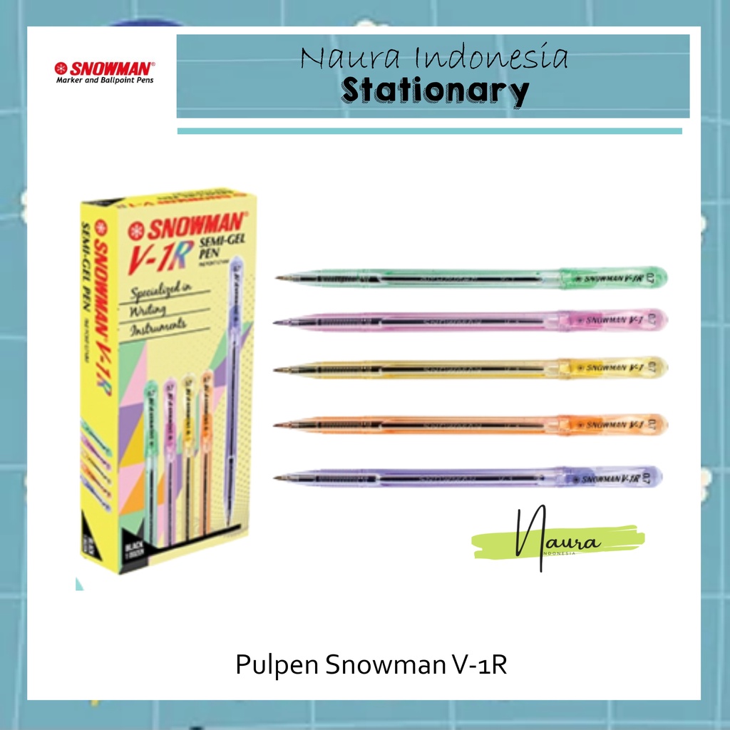 Jual [1 PACK[ Pulpen Snowman V-1R | Bolpoin Snowman V-1R | Pulpen Murah ...