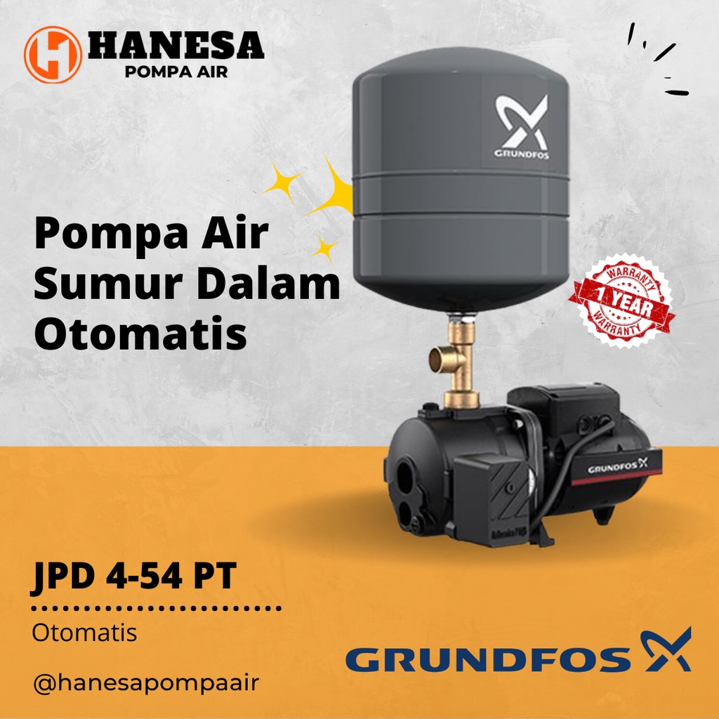 Jual Grundfos JPD 4 - 54 PT Pompa Air Sumur Dalam Otomatis | Shopee ...