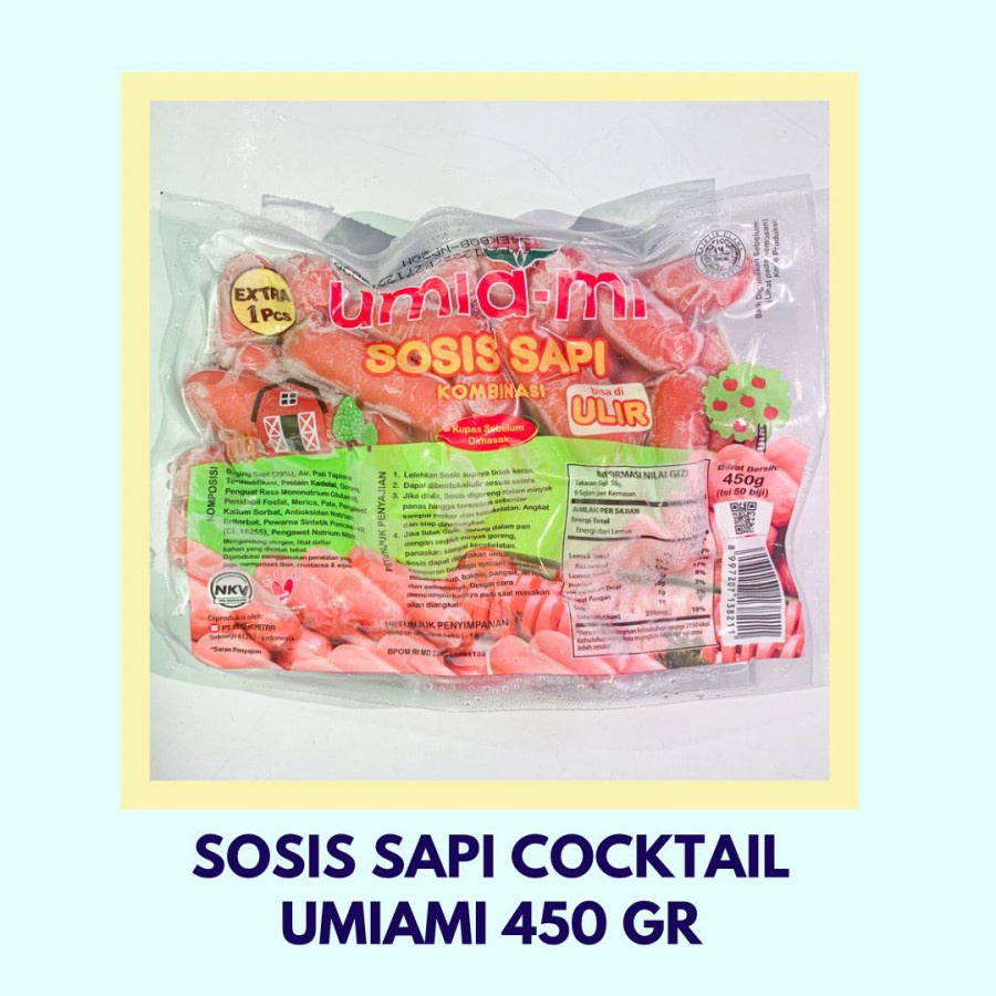Jual Umi ami Sosis Sapi ulir (Cocktail) 450 gr Bernardi - FROZEN FOOD ...