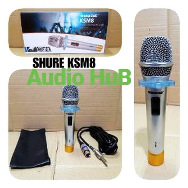 Jual mic microphone Shure KSM8 KSM 8 dynamic vocal mic kabel | Shopee Indonesia