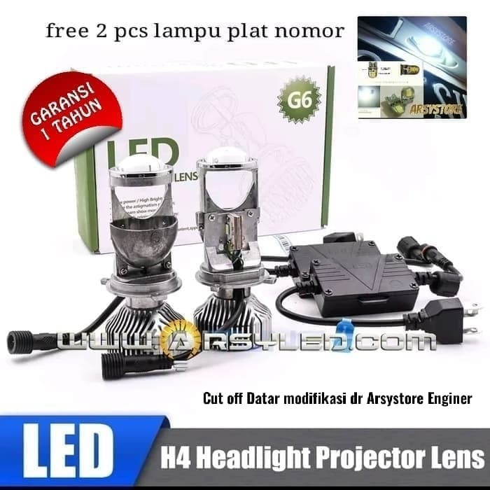 Jual Lampu Utama LED H4 Xpander Avanza Xenia Brio Mini Projie Cutoff ...