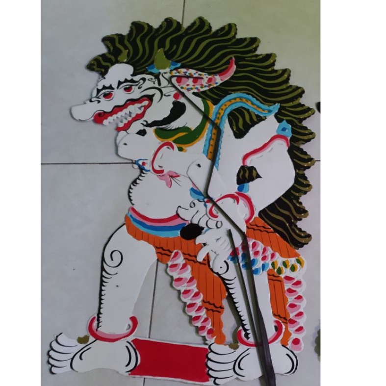Jual wayang kulit kertas MAINAN Buto braholo Amral ukuran pedalangan ...