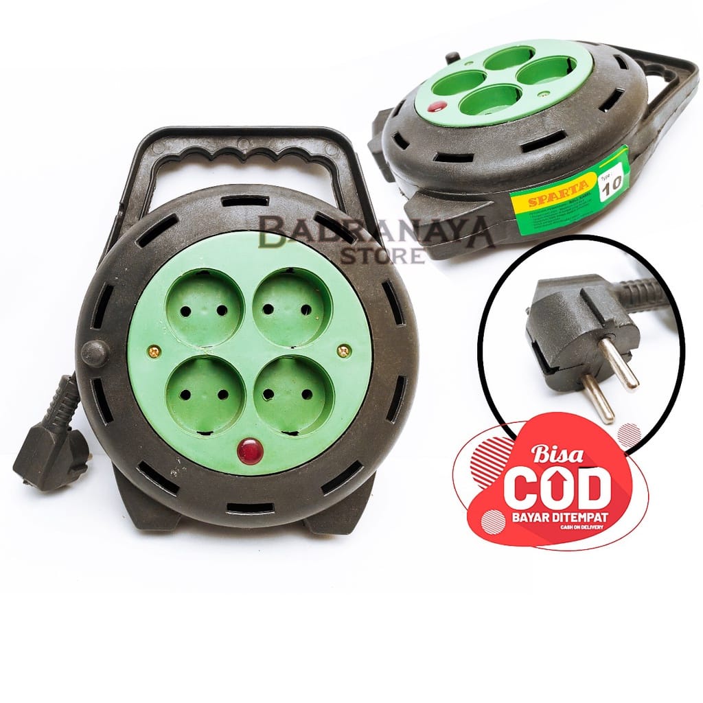 Jual Stop Kontak Colokan Listrik Box Kabel 4 Lubang Kabel Gulung Roll ...