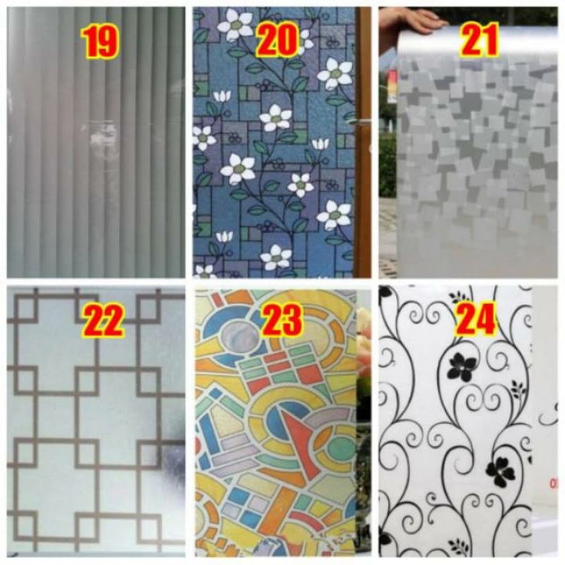 Jual Stiker Kaca Motif Untuk Kaca Jendela Rumah Pintu Gedung Murah ...