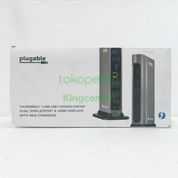Jual Plugable Usa Thunderbolt 3 Dock Tbt3-Udz Usb C Hub Dual 4K New ...