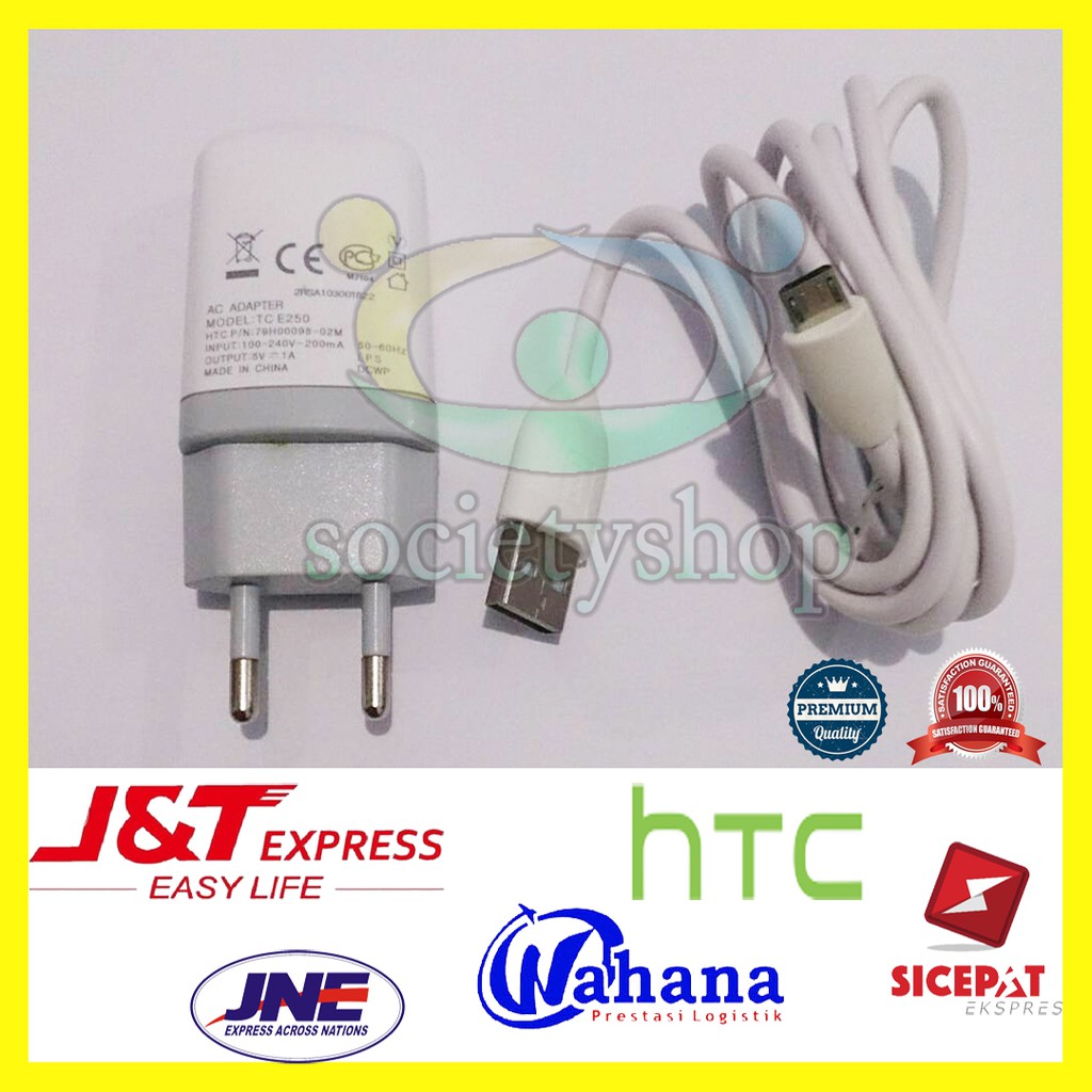Jual Charger Original HTC Putih Model TC E250 - Casan Adapter Dengan ...