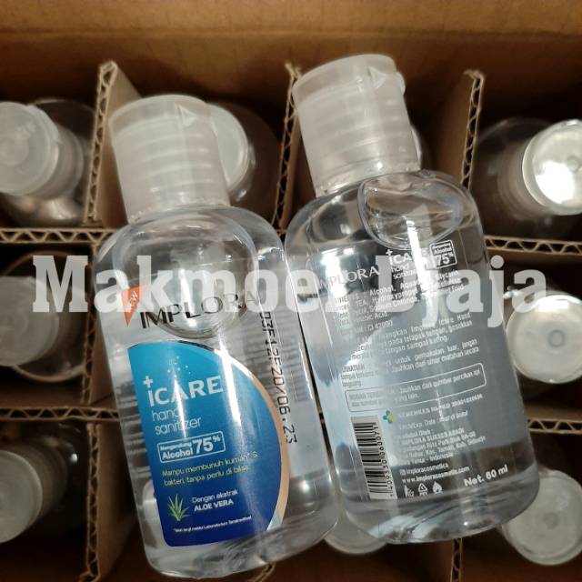 Jual Implora Gel 60ml Hand Sanitizer Botol Plastik Flip Top 60 ml ...