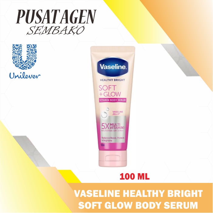 Jual VASELINE HAND BODY SERUM SOFT GLOW 100 ML VITAMIN GEL 100ML LOTION ...